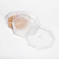 China Food Grade PET Plastic Container Box 147x147x54mm with Lid for Packaging for sale