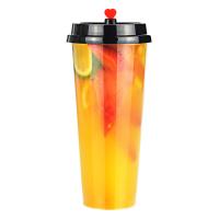 China Biodegradable PLA Bubble Tea Cups 20oz 550ml Capacity - Eco-Friendly Cold Coffee & Milkshake Containers for sale