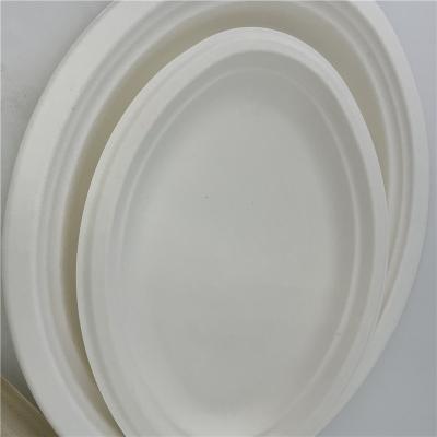 China Biodegradable Tableware Sugarcane Bagasse Pulp Paper Plate Dinnerware Sets for sale
