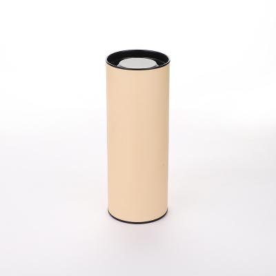 China Cilindro de encargo de las latas compuestas de papel del sellado de oro alrededor del tubo que empaqueta con la tapa en venta