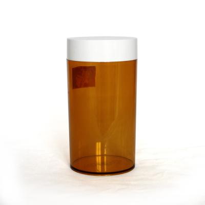 China 700ml Clear Plastic Cylinder Tubes , Golden PET Can With Screw Lid for sale