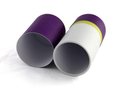 China Purple Printing Rolled Edge Cardboard Tube Package Luxury Flexible for sale