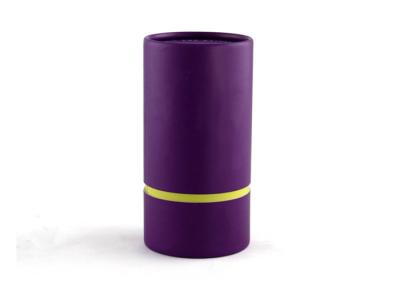 China Purple Printing Rolled Edge Cardboard Tube Package Luxury Flexible for sale