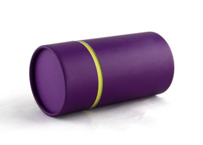 China Purple Printing Rolled Edge Cardboard Tube Package Luxury Flexible for sale
