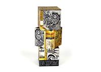 China Custom Square Recycled Paper Gift Boxes with Movable Cylindrical Tubes Wine Packaging 250gsm for sale
