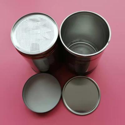 China Empty Round Airtight Coffee Tin Plate Cans Tinplate Tea Packaging Tin Box for sale