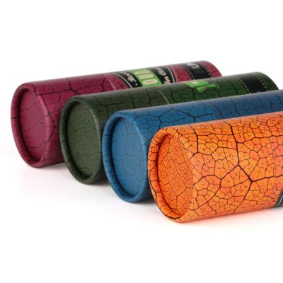 China Mini Custom Print Paper Tube Packaging Cardboard Cylinder Boxes Ribbon for sale