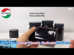 custom clear pet bottle with screw lid for food grade packaging