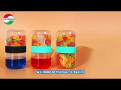 250ml 300ml 350ml 400ml Food Grade Double Sides PET Plastic Bottle for Soft Candy Cookie Dried Fruit Nut Snack Storage
