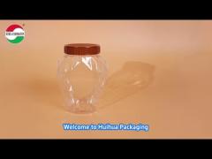 Wide Mouth Plastic Jars Food Grade PET Bottle Clear Seal for Candy Cookie Food Cans With Lids
