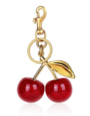 China GUGEER Cherry Bag Charm Cute Key Chains Cherry Purse Charms for Handbags, Strawberry Keychain Mother's Day Gifts for sale