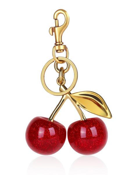 Quality GUGEER Cherry Bag Charm Cute Key Chains Cherry Purse Charms for Handbags, Strawberry Keychain Mother's Day Gifts for sale
