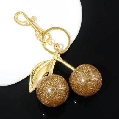 China GUGEER Cherry Keychain Bag Charm for Purses–Cute Keyring Accessories for Women, Fashionable Handbag Charms for Car Keys for sale