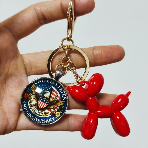 Quality GUGEER USA 250th Anniversary Merchandise American Eagle Flag Keychain Commemorative Gifts Keychains for 1776-2026 for sale