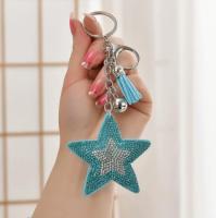 Quality GUGEER Star Charm Keychain - Cute Bag Purse Handbag Accessories - Tassel Key for sale
