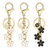 Quality GUGEER Cute Flower Initial Letter Keychain for Women, Flower Charms, Bag & Purse for sale