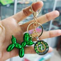 Quality GUGEER Lucky Four Leaf Clover Keychain, Cute Jelly Dog Keychain Charms for Women for sale