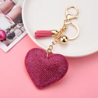 Quality GUGEER Rhinestone Heart Charm Keychain - Cute Bag Purse Handbag Accessories - for sale