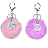 Quality GUGEER Personalized logo Plush ball Keychain for Backpack,Key Chains Women Cute for sale
