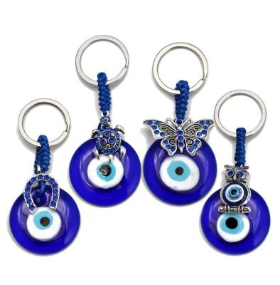 China GUGEER Blue Evil Eye Hanging Decoration Nazar Amulet Wall Hanging Home Protection and Blessing Decor (Butterfly-A) for sale