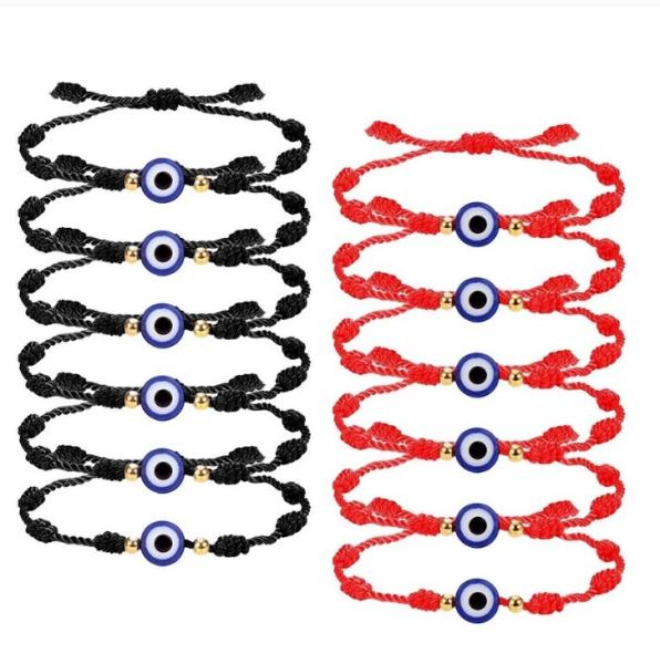 Quality GUGEER Red Evil Eye Protection Bracelets | Lucky Charms with Adjustable Red Thread | Gift Pack for Women, Men or Children for sale