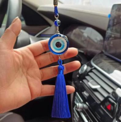 China GUGEER Evil Eye Keychains Lucky Charms Protection Charm for Women Men Car Key Ring Bag Purse Accessories for sale