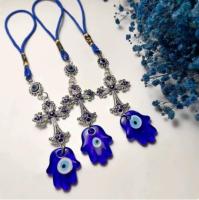Quality GUGEER Evil Eye Keychains Lucky Charms Bag for Women, Cute Purse Handbag for sale