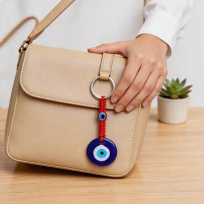 China GUGEER Evil Eye Keychain Bag Charm - Good Luck & Protection Amulet - Car Keyring Purse Accessories for Women for sale