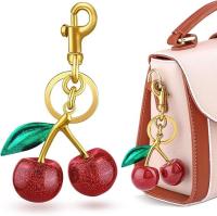 Quality GUGEER Cherry Keychain Bag Charm for Purses–Cute Keyring Accessories for Women, for sale