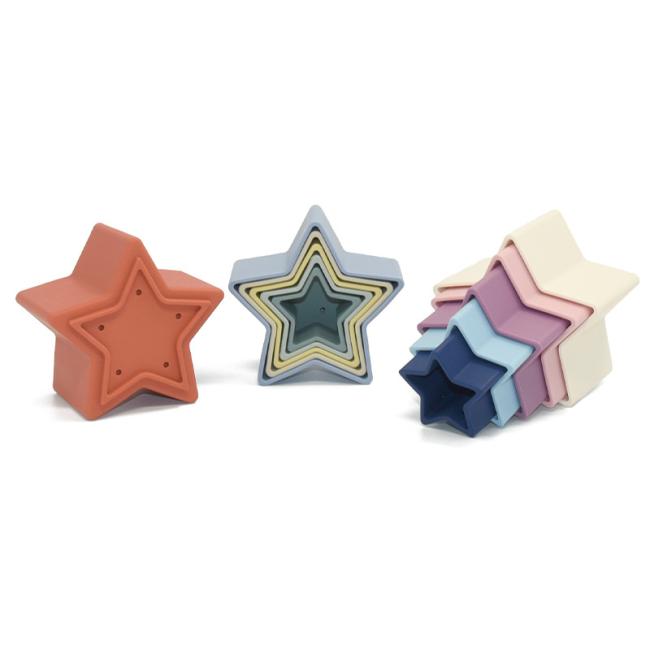 silicone rainbow stacking cups nordic silicone educational toy