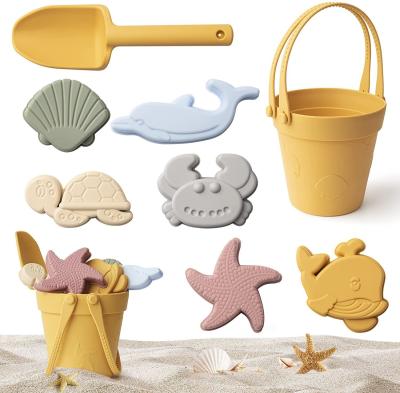 Cina Giocattoli educativi in silicone Bucket Molds Set Kids Beach Giocattoli di sabbia in silicone in vendita