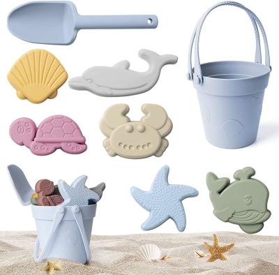 Cina Giocattoli educativi in silicone Bucket Molds Set Kids Beach Giocattoli di sabbia in silicone in vendita