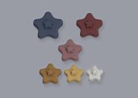 China Food Grade Silicone Stacking Tower 6 Piece Baby Teether Toy BPA Free 95mm for sale