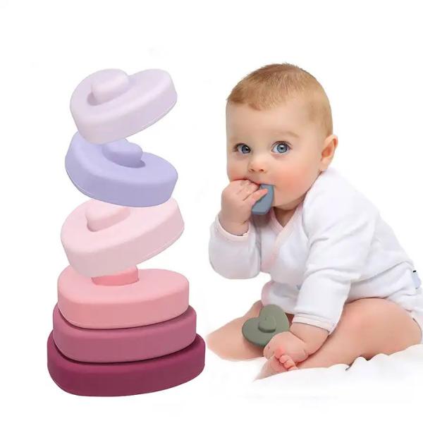 Quality Montessori With Heart Shape Silicone Educational Toys Customized for sale