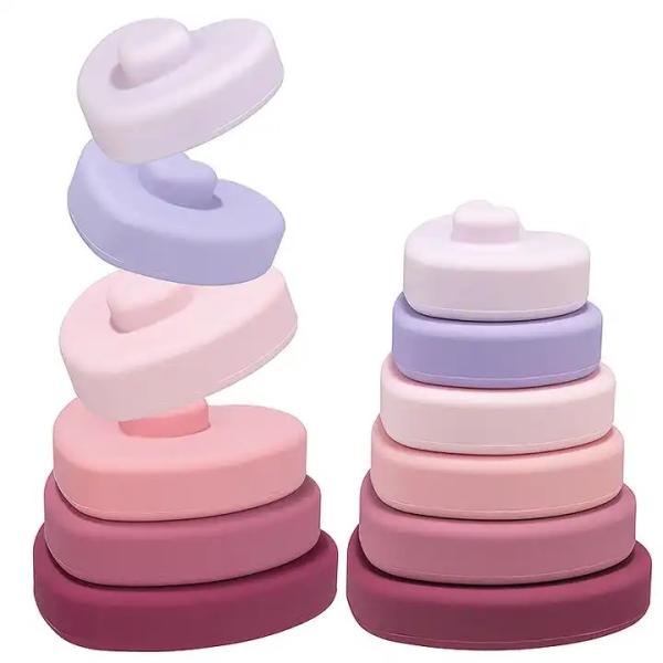 Quality Montessori With Heart Shape Silicone Educational Toys Customized for sale