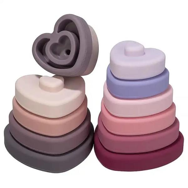 Quality Montessori With Heart Shape Silicone Educational Toys Customized for sale