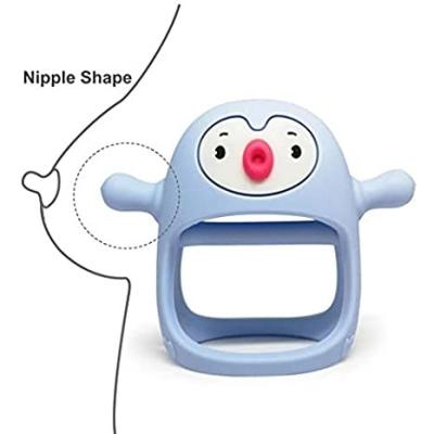 China Teether Baby Chew For Sucking Needs Infants Hand Pacifier Breast Feeding Silicone Teething Toys for sale
