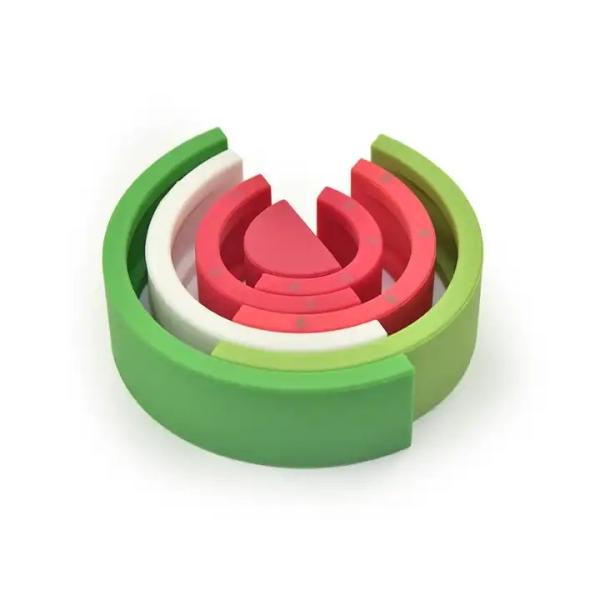 Quality BPA Free Toddlers Kids Stacker Silicone Stacking Toys Building Educational for sale