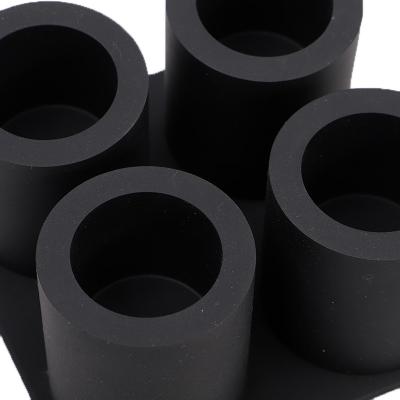 China 4 Cubes Flexible With Spill-resistant For Cocktail Whisky Silicone Ice Cube Tray for sale