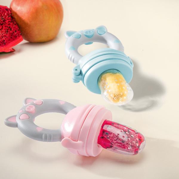 Quality Food Grade Soft Customized Baby Feeding Silicone Pacifier Baby Fruit Food Feeder for sale