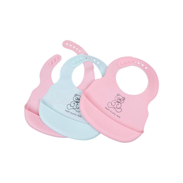 Quality Clean Soft Bib Set Catch All Waterproof Feeding Silicone Bibs For Baby for sale