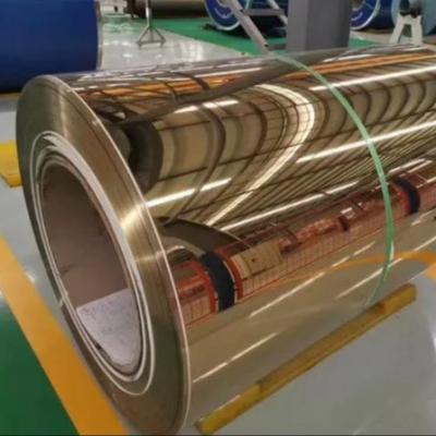 Cina Oro laminato colorato finito 0,3-3,0 mm PVD colore 304 in acciaio inossidabile 8K specchio in vendita