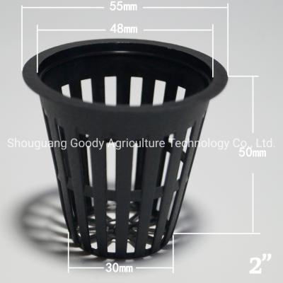 China Potten Plastic 2“ Hydroponic Mesh Net Pots Greenhouse Hydroponic Systeem die van de serreinstallatie Plantend Zaailing groeien Te koop