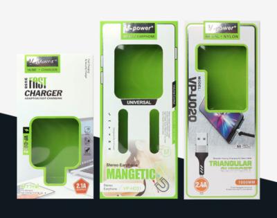 China Earphone packaging paper box with PVC window for sale
