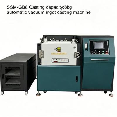 China 8kg High Capacity Auto Vacuum Gold Bar Casting Machine 1kg-60kg Customizable Gold Bar Maker for sale