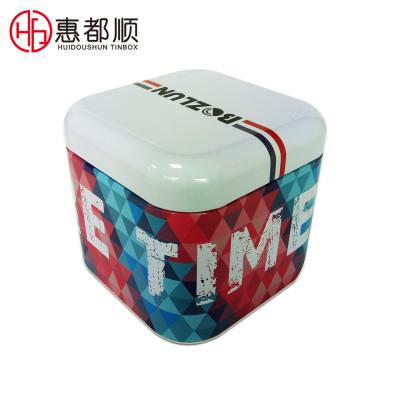 China Square tin box, watch tin pakeaging,Candle tin can, CMYK gift tin box for sale