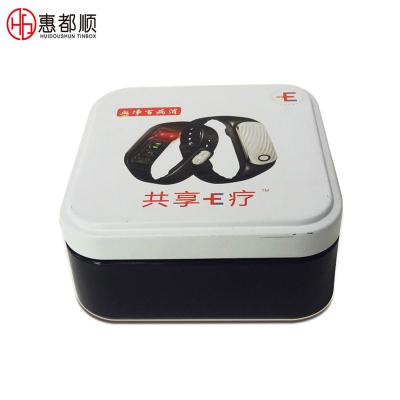 China Wholesale Custom Small Square Metal Necklace Gift Box with Lid for sale