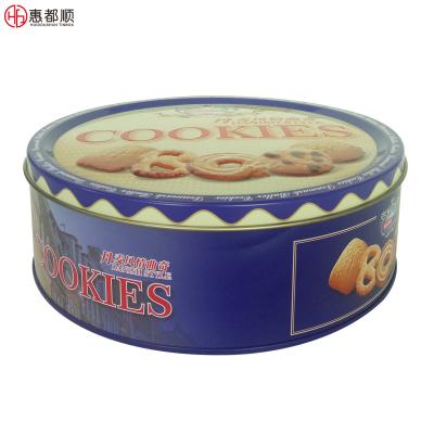 China Customized christmas biscuit cookie empty tins or cake tins packaging container metal tin box for sale
