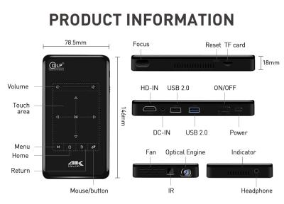 Cina Mini proiettore portatile da 30-120 pollici per home theater e film all'aperto in vendita