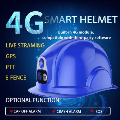 China Support 4G 3G Safety Helmet Camera With 7 Hours Recording Time 4200mAh Battery for sale